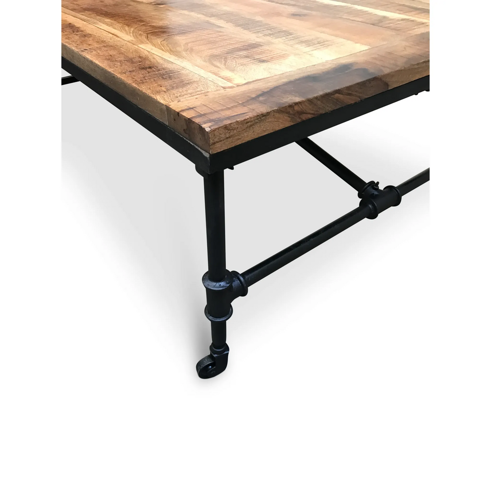 Mango wood Coffee Table with wheels – Timbergirl